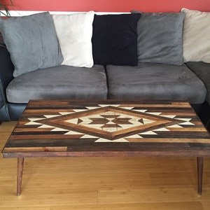 RAZOR TABLE Navajo Aztec Native Boho Mid-Century Coffee Table | Etsy