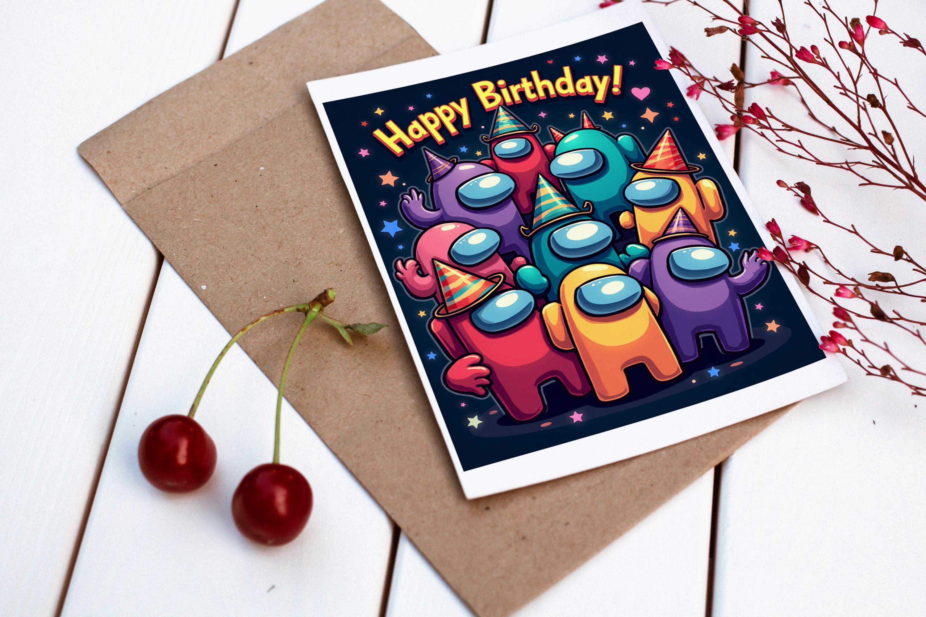 Among Us Birthday Party Cards, Printable Invitation (digital Download ...