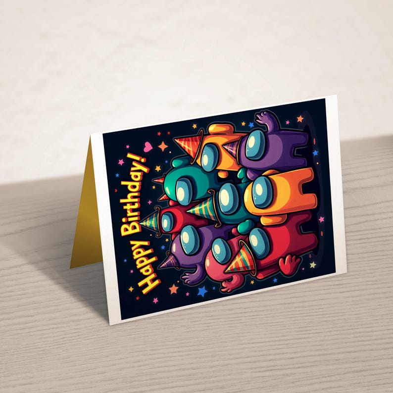 Among Us Birthday Party Cards, Printable Invitation (digital Download ...