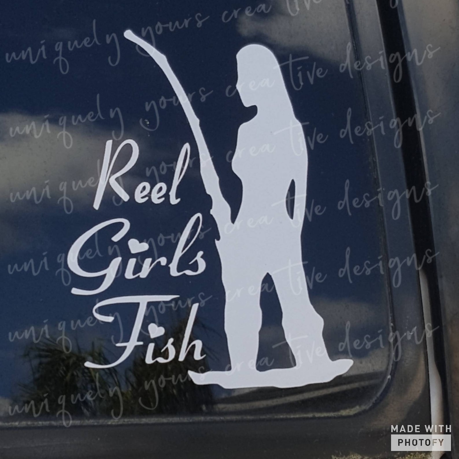Bite Me Car Decal, Fish Hook Car Decal, Jump on My Rod Car Decal, Reel ...