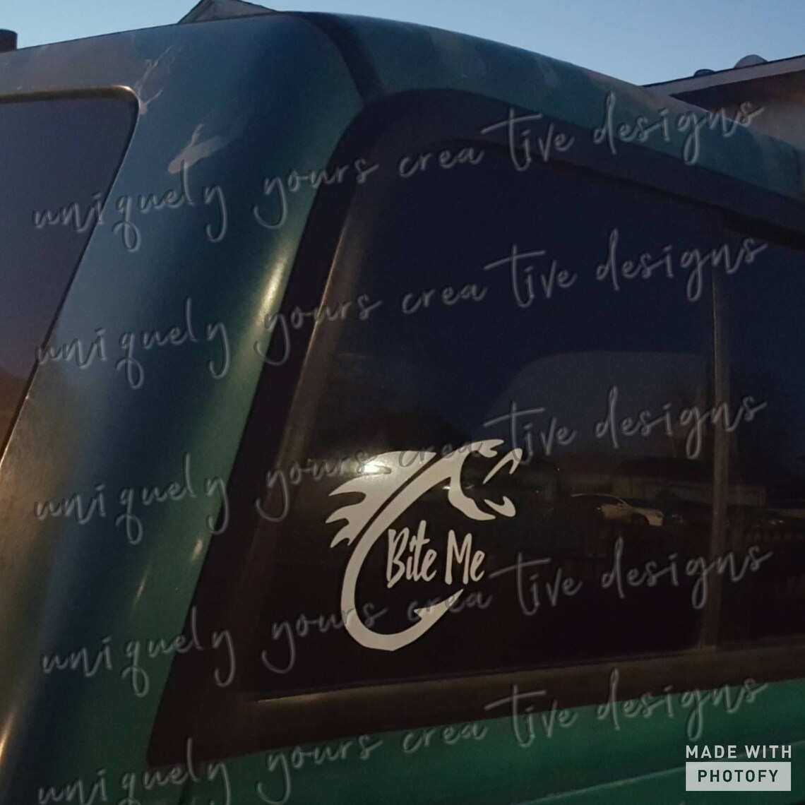 Bite Me Car Decal Fish Hook Car Decal Jump on My Rod Car - Etsy