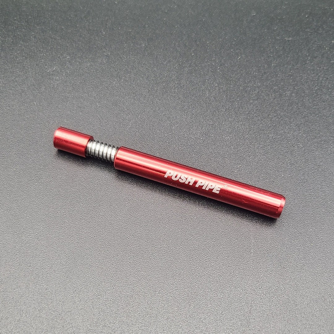5-pack PUSH PIPE® OG Red Self Clean One Hitter Tobacco Pipes, Self ...