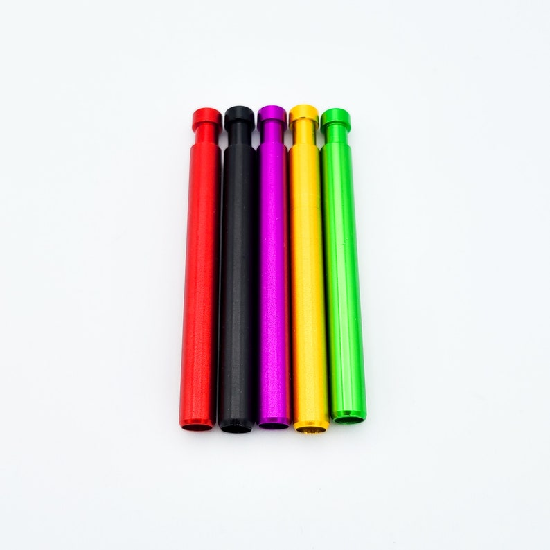 5-pack PUSH PIPE Pros - Self Cleaning Spring Loaded One Hitter Pipes ...