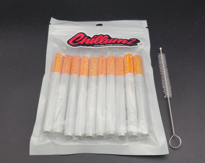 10-pack Metal One Hitter Dugout Pipes With Steel Bowl Poker and ...