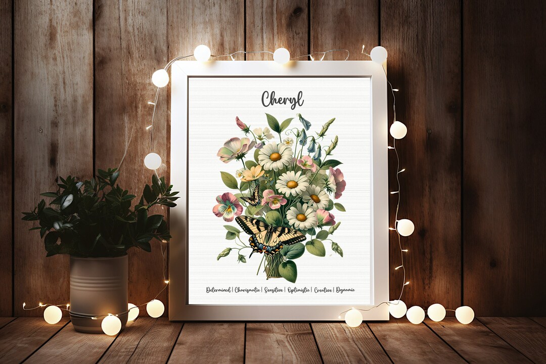 Personalized April Birth Flower Custom Bouquet Printable Gift for ...