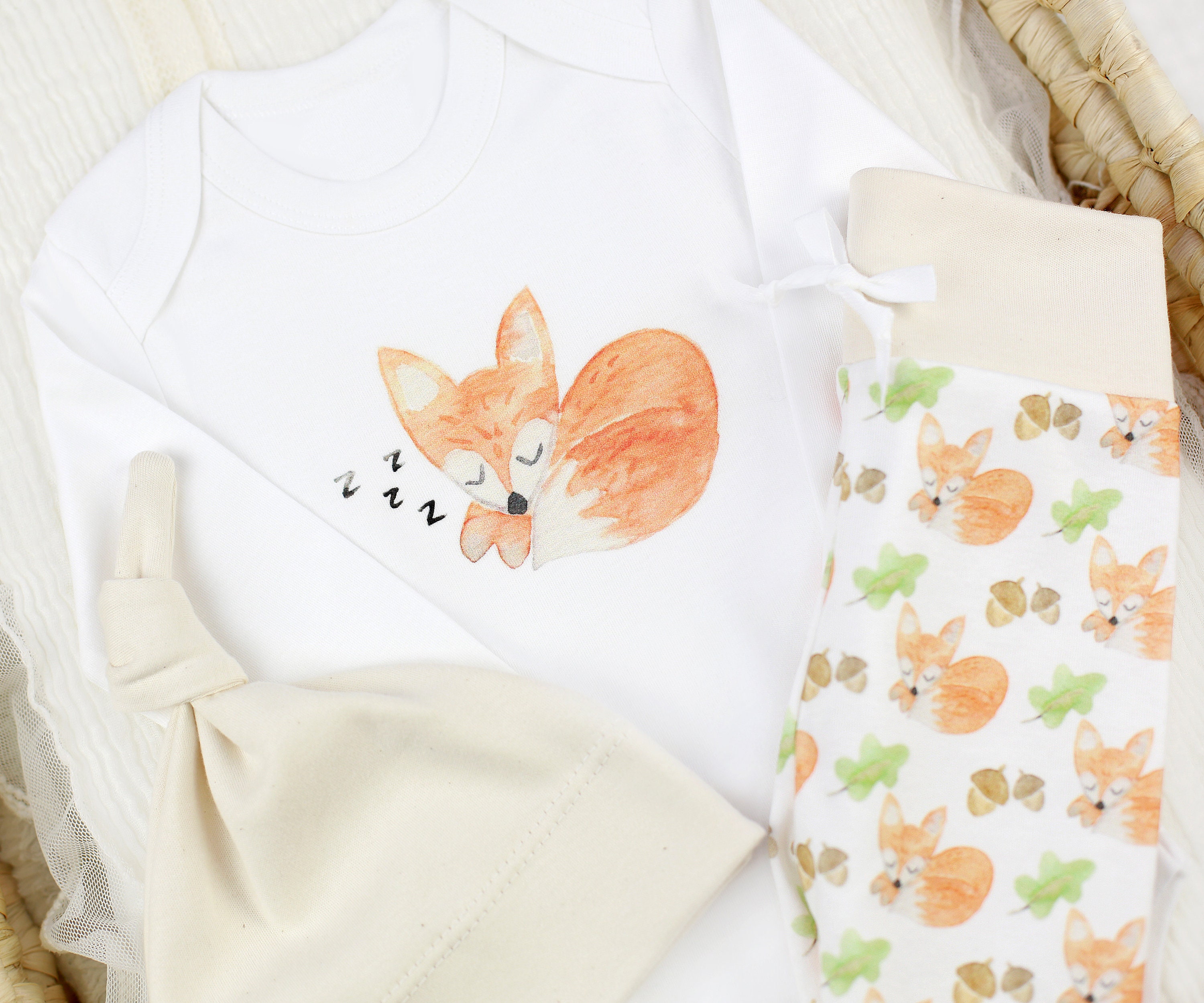 Organic Baby Clothes, Fox Baby Clothes, Fox Baby Leggings, Newborn Baby ...