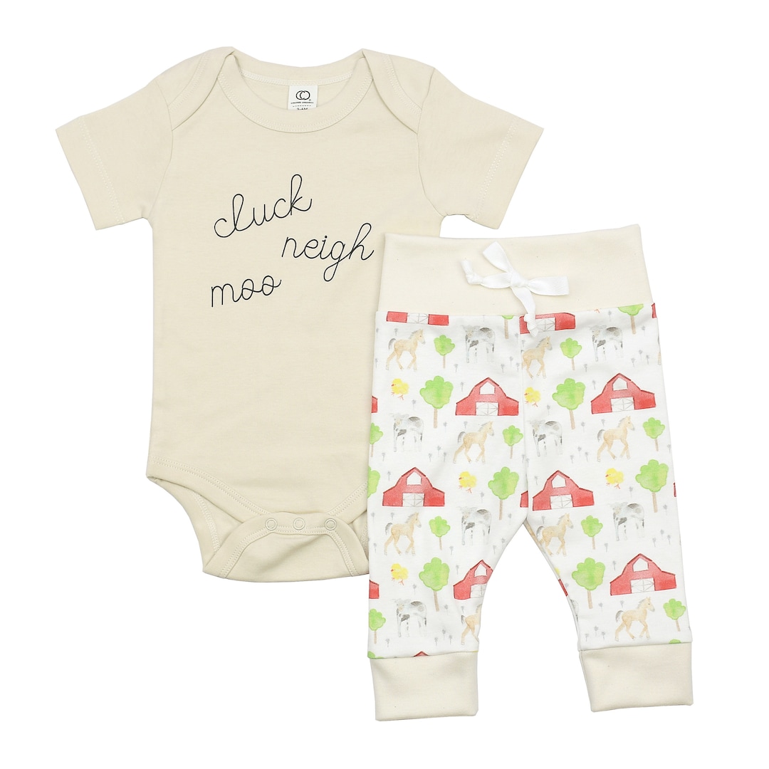Organic Baby Clothes, Gender Neutral Baby Clothes, Farm Baby Clothes ...