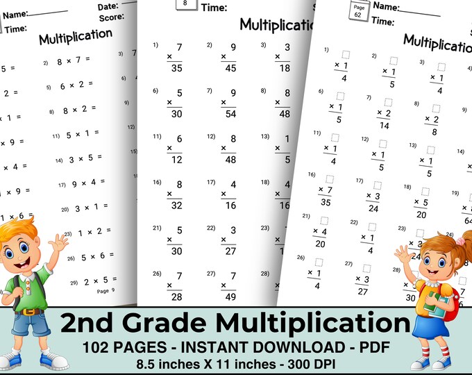 Multiplication 1-12 Math Timed Tests Speed Drills Worksheets - Etsy Canada