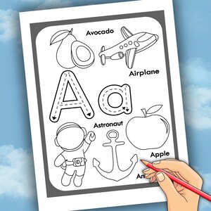 26 ABC Tracing Coloring Pages, Alphabet Coloring Sheets, Printable ...