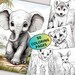 50 Grayscale Baby Wild Animals Coloring Pages, Cute Animal Coloring ...