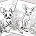 50 Grayscale Baby Wild Animals Coloring Pages, Cute Animal Coloring ...