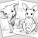 50 Grayscale Baby Wild Animals Coloring Pages, Cute Animal Coloring ...