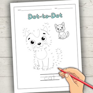 99 Pages Animal Dot-to-dot Coloring for Kids, Printable Coloring Book ...