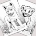 50 Grayscale Baby Wild Animals Coloring Pages, Cute Animal Coloring ...
