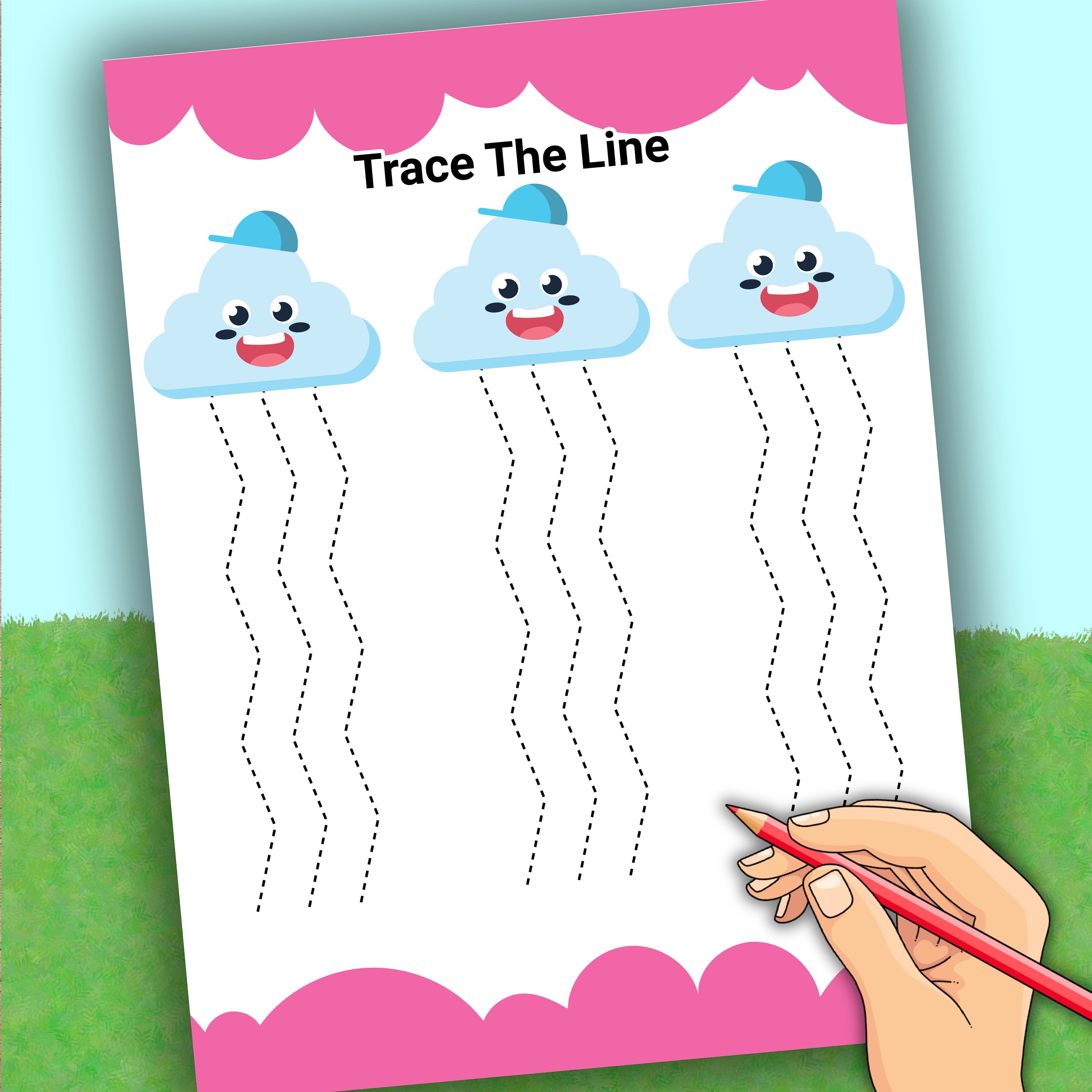 64 Preschool Tracing Pages, Printable Worksheets, Toddler Alphabet ...