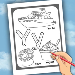 26 ABC Tracing Coloring Pages, Alphabet Coloring Sheets, Printable ...