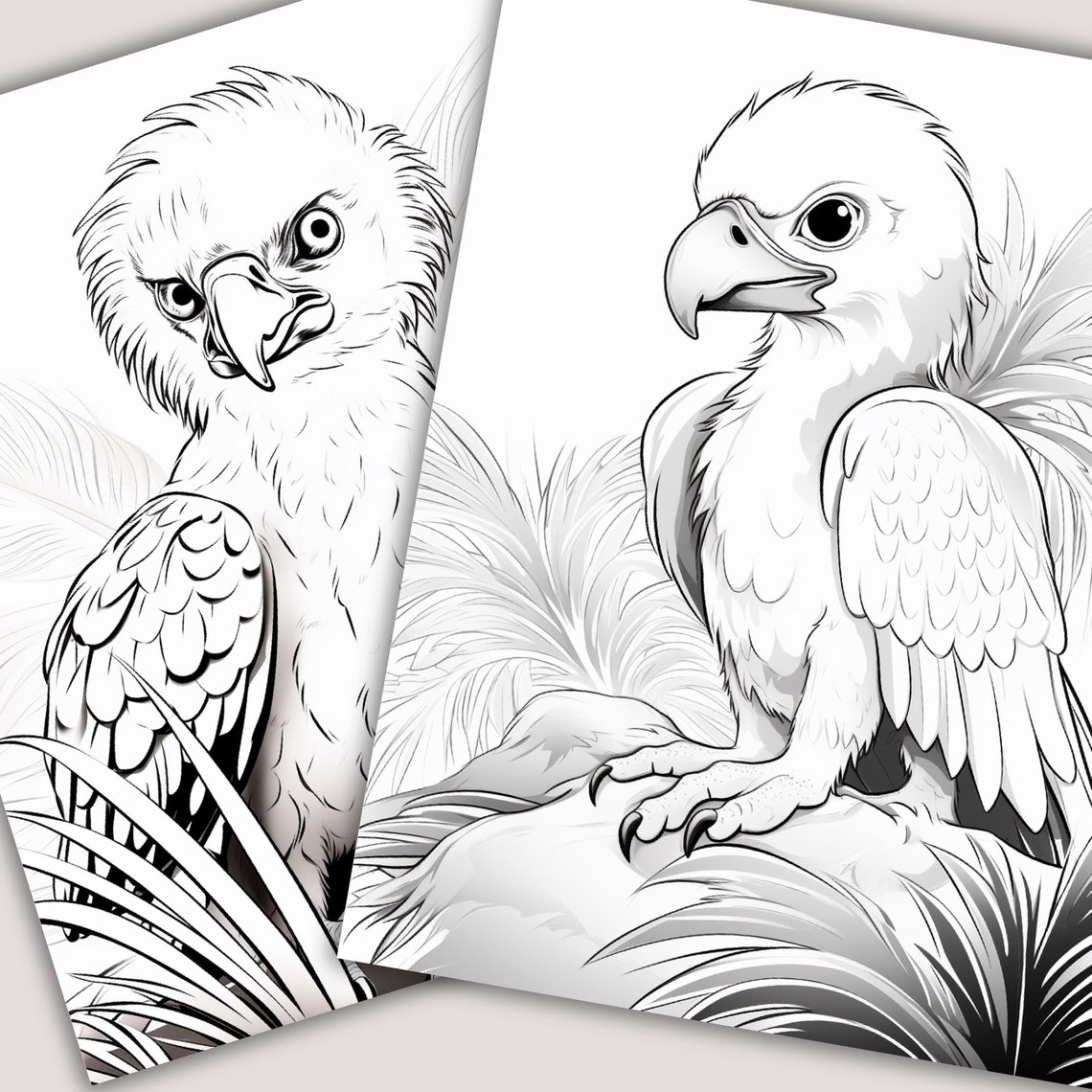 50 Grayscale Baby Wild Animals Coloring Pages, Cute Animal Coloring ...