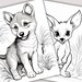 50 Grayscale Baby Wild Animals Coloring Pages, Cute Animal Coloring ...