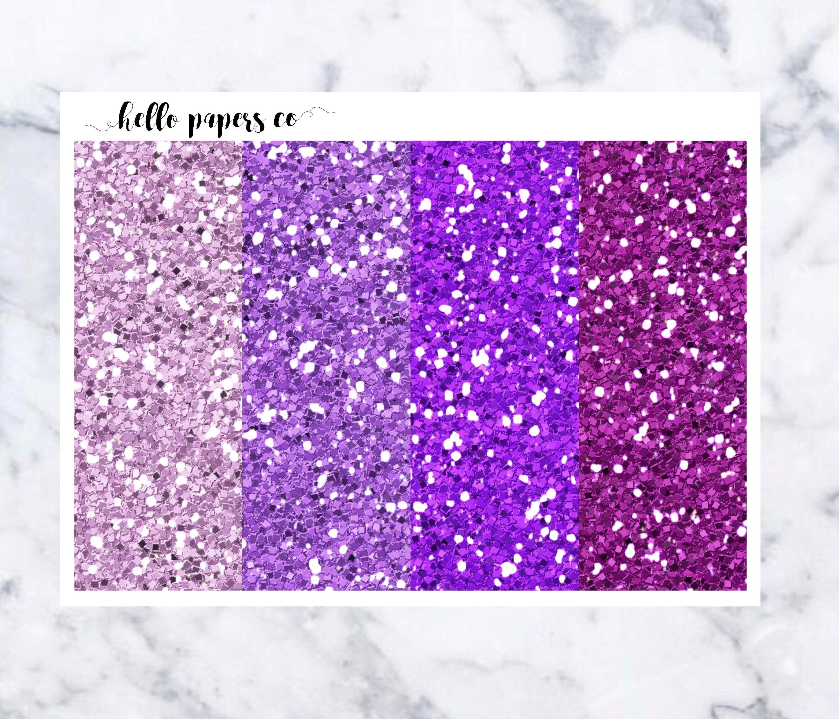 Purple Glitter Headers Planner Stickers Cute Sticker | Etsy
