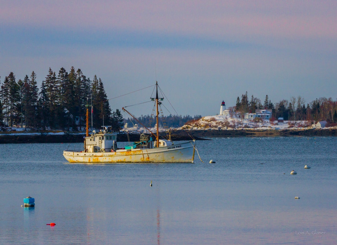 Jacob Pike Fishing Boat in Boothbay Harbor, Maine. Photograph Printed ...
