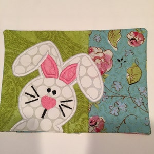 Easter Bunny Mug Rug bunny Easter table decoration Easter | Etsy