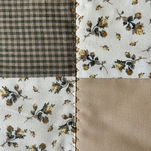 Muted Floral Patchwork Quilt, Simple and Rustic With Old World Charm - Etsy