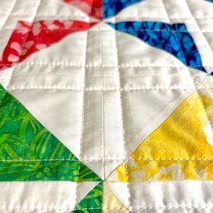 Eight-point Star Island Style Quilt Wall Art Piece, Batik, Handmade - Etsy