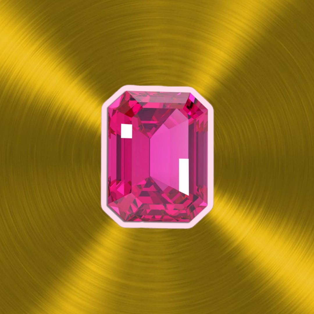 Pink Diamond Sticker - Etsy