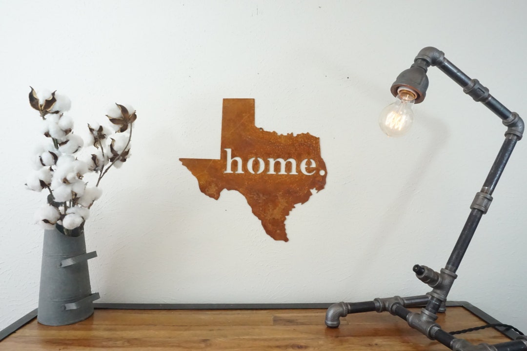 Rusted Texas Home Sign - Etsy