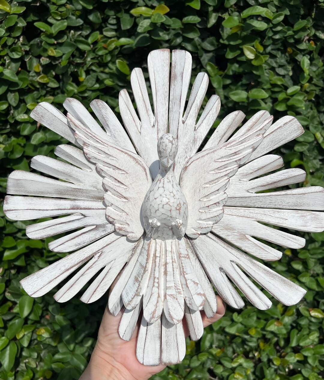 Holy Spirit Wall Art Statue Holy Trinity Dove Statue Wood Wall Art ...