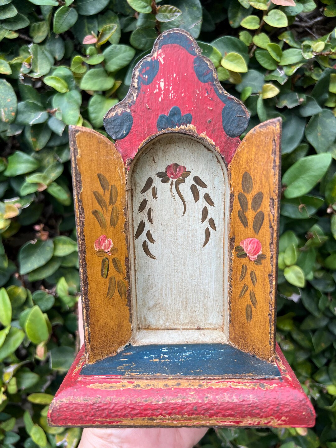 Handmade Baroque Wood Oratory: Painted Shrine, Jewelry Holder - Etsy