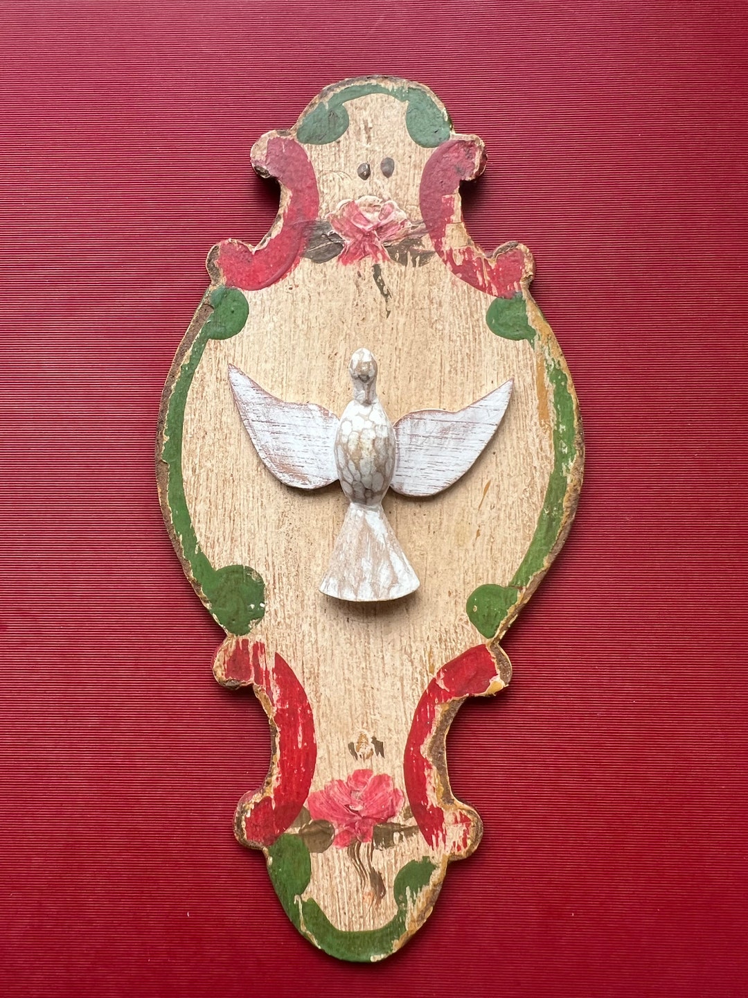 Holy Spirit of God 7” Wall Trinity Dove Statue - Art , Wood Plaque, 100 ...