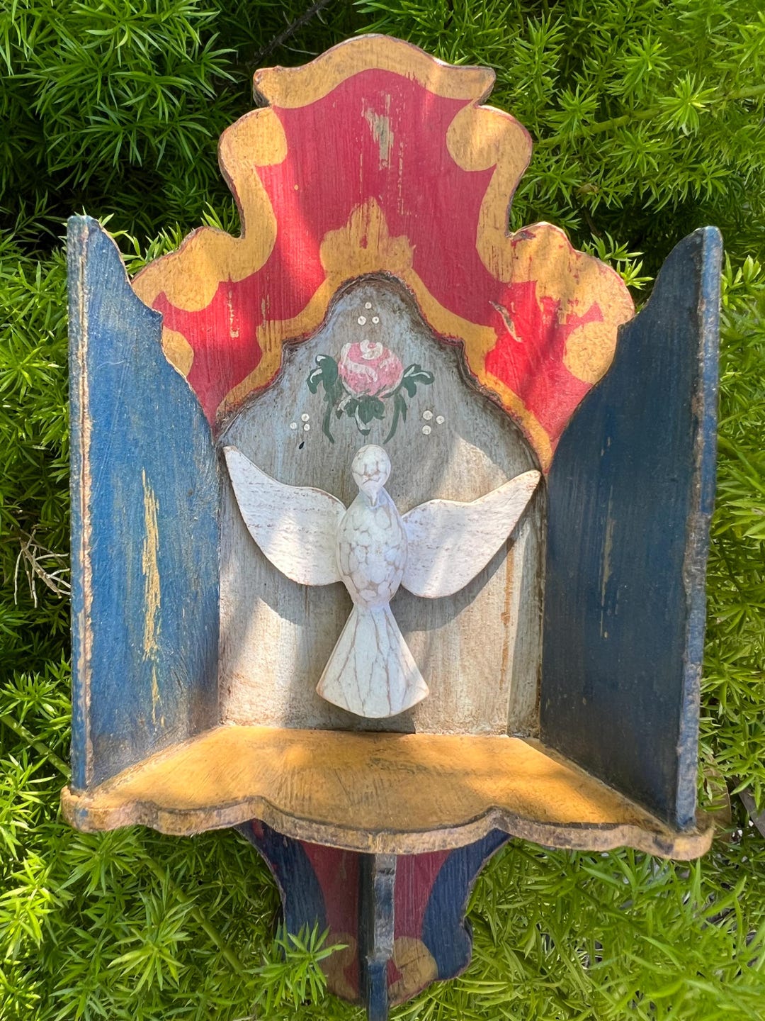 Oratory Wall Decor Holy Spirit Shrine Handmade Christian Art Baptism ...