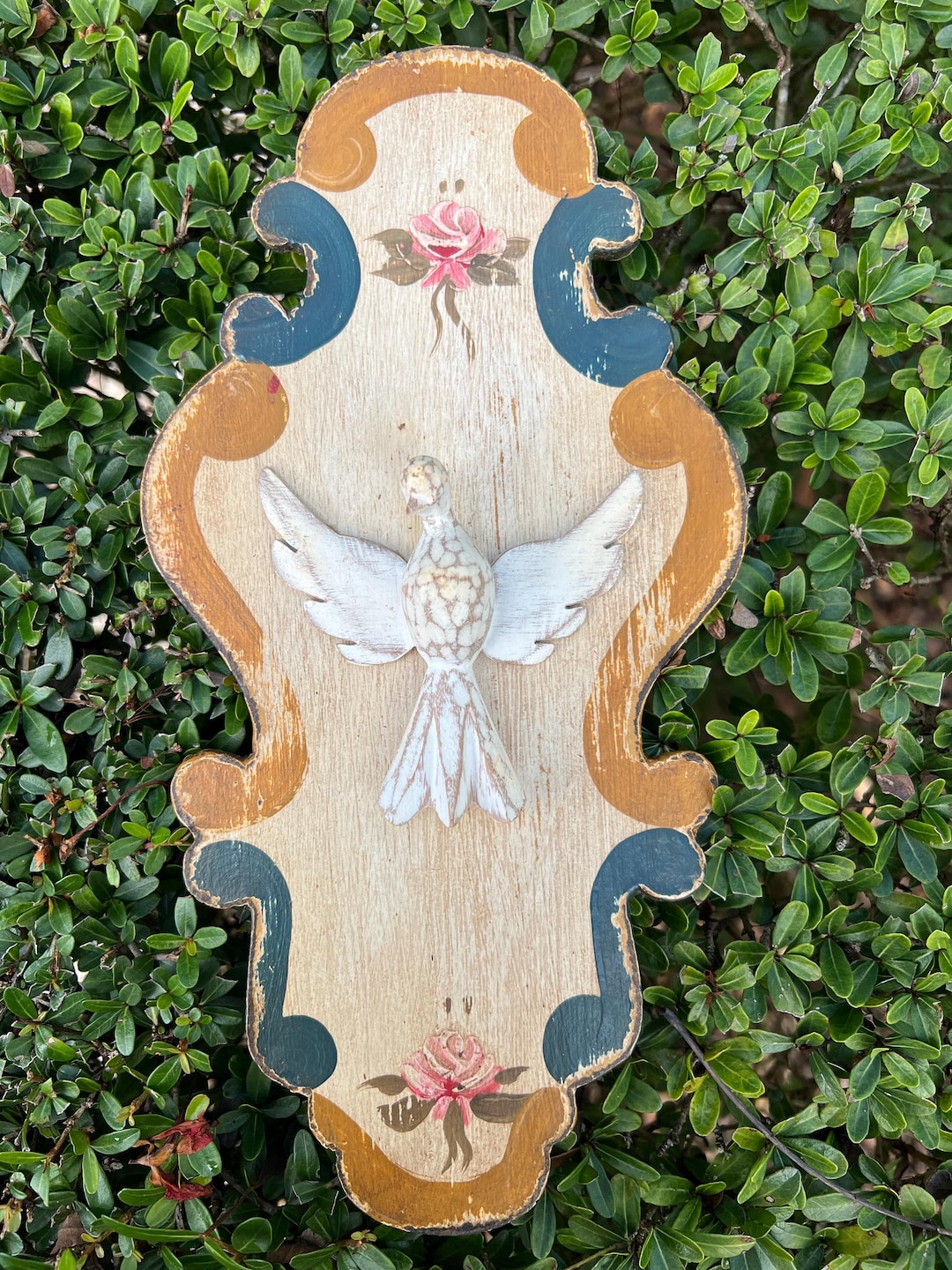 Hand-painted Holy Spirit Wood Plaque | Baroque Catholic Wall Decor - Etsy