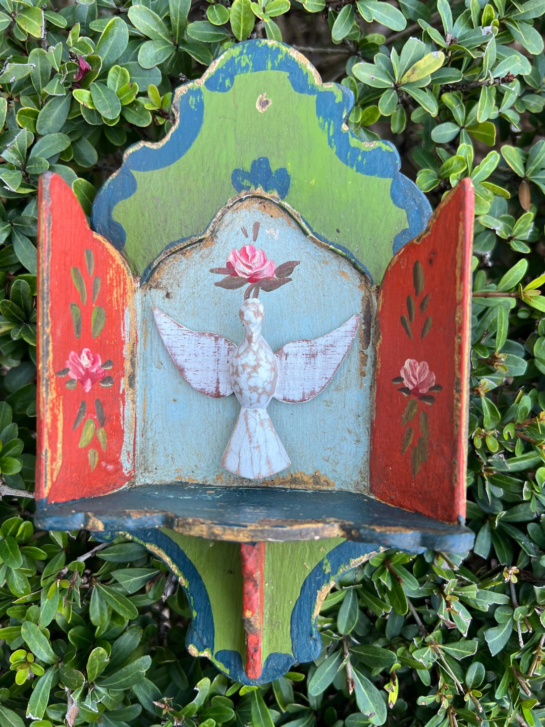 Oratory Wall Decor Holy Spirit Shrine Handmade Christian Art Baptism ...