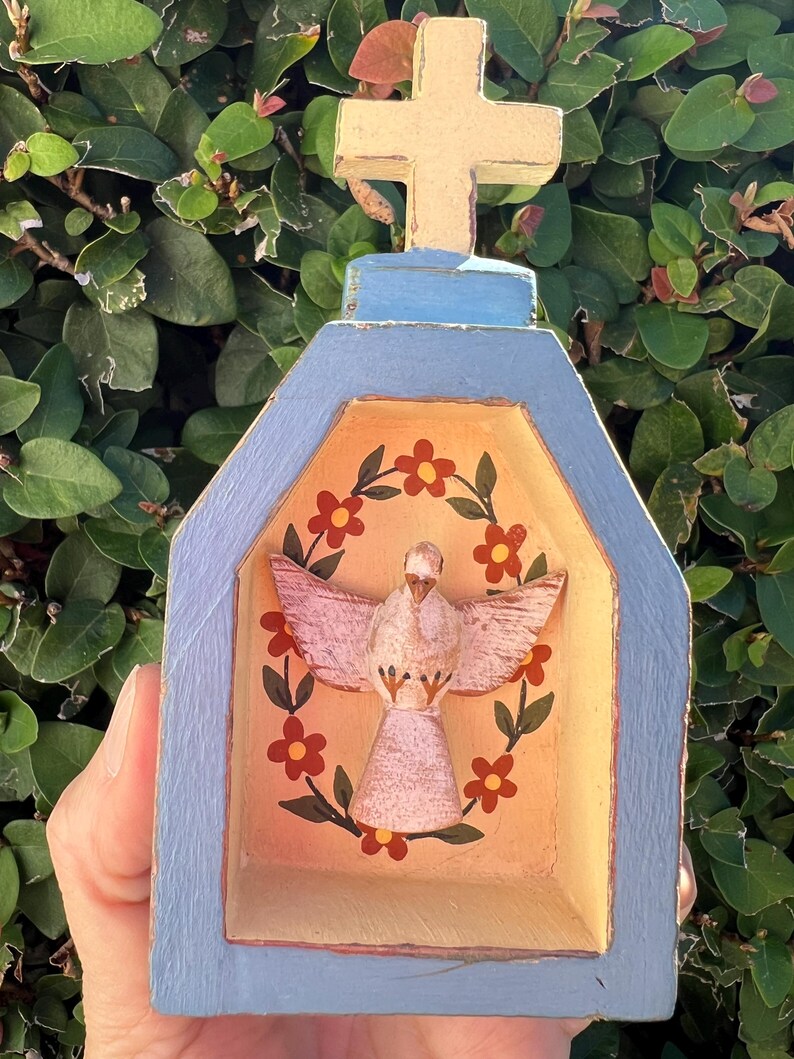 Handmade Holy Spirit Wall Niche: Religious Wood Decor (6 Inch) - Etsy