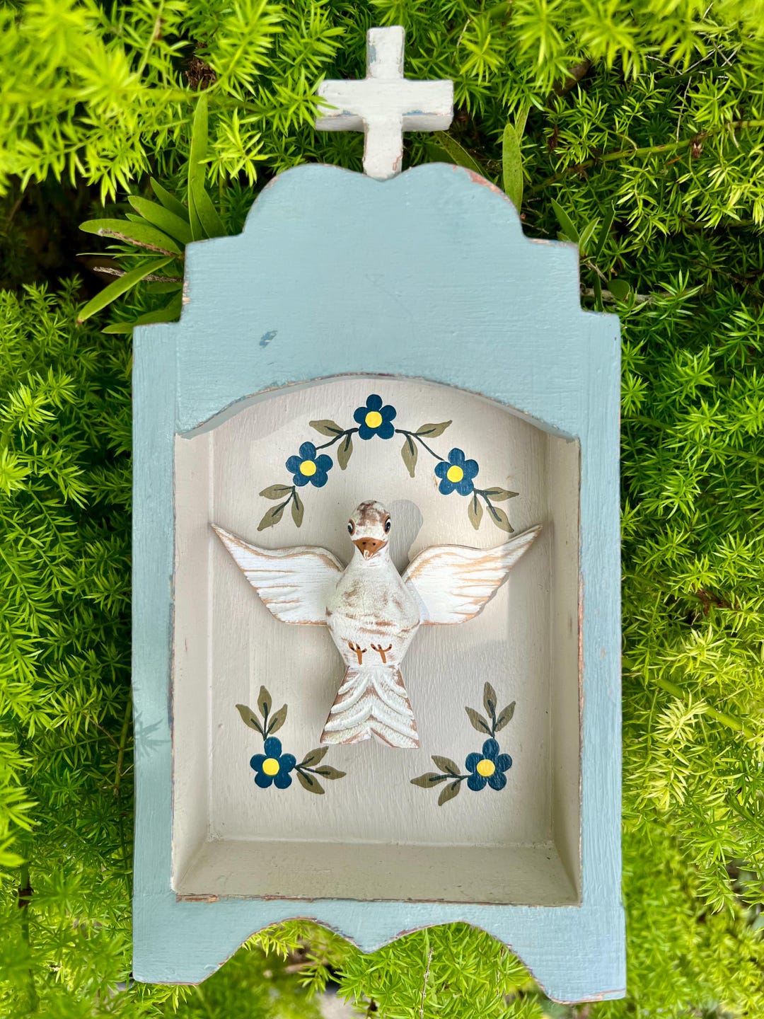 Handmade Wood Oratory Holy Spirit Wall Art Catholic Home Decor Hand ...