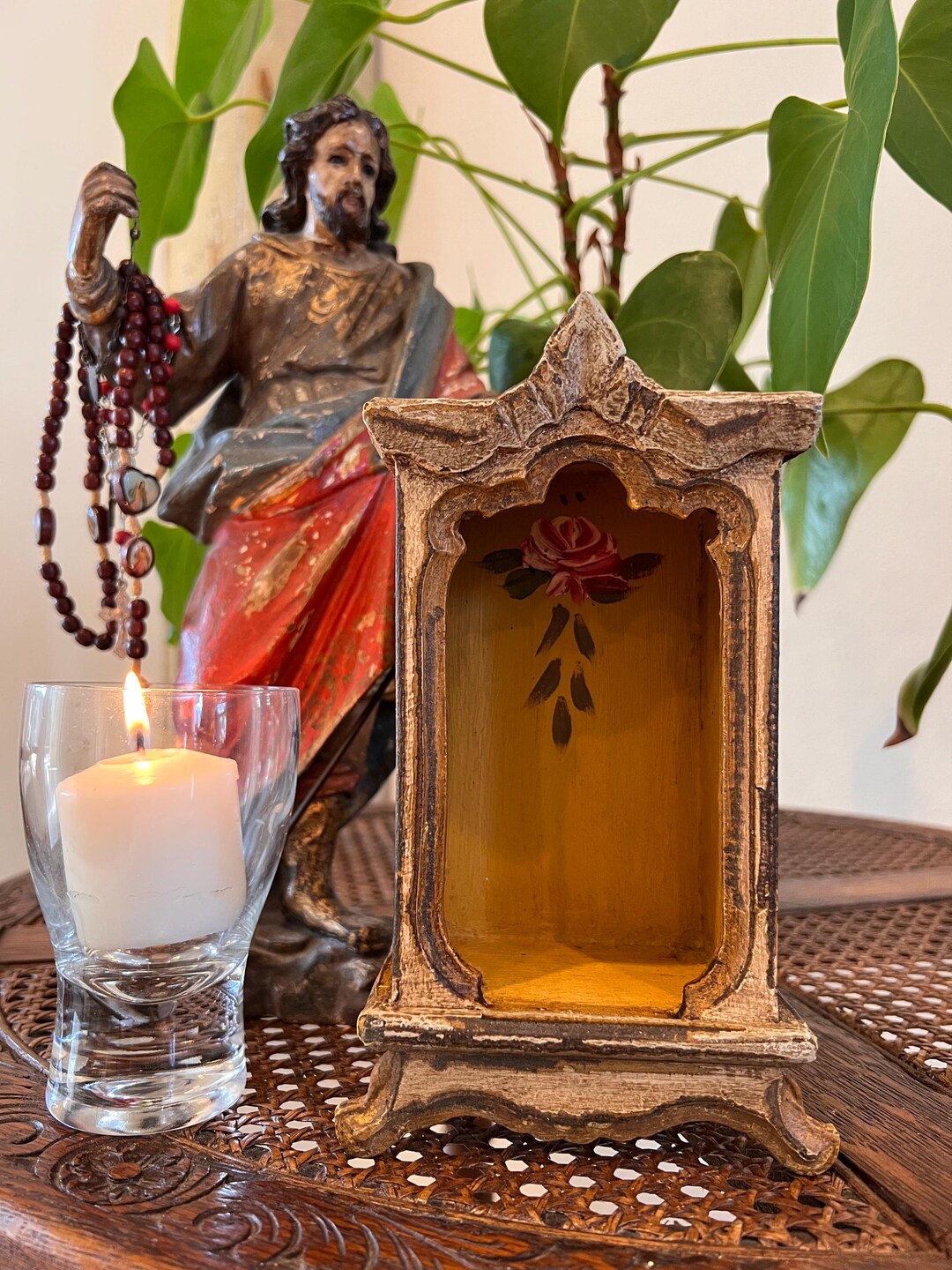 Catholic Shrine, Prayer Corner Altar, Saint Display Niche, Home Decor ...