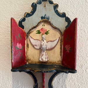 Oratory Wall Decor Holy Spirit Shrine Handmade Christian Art Baptism ...