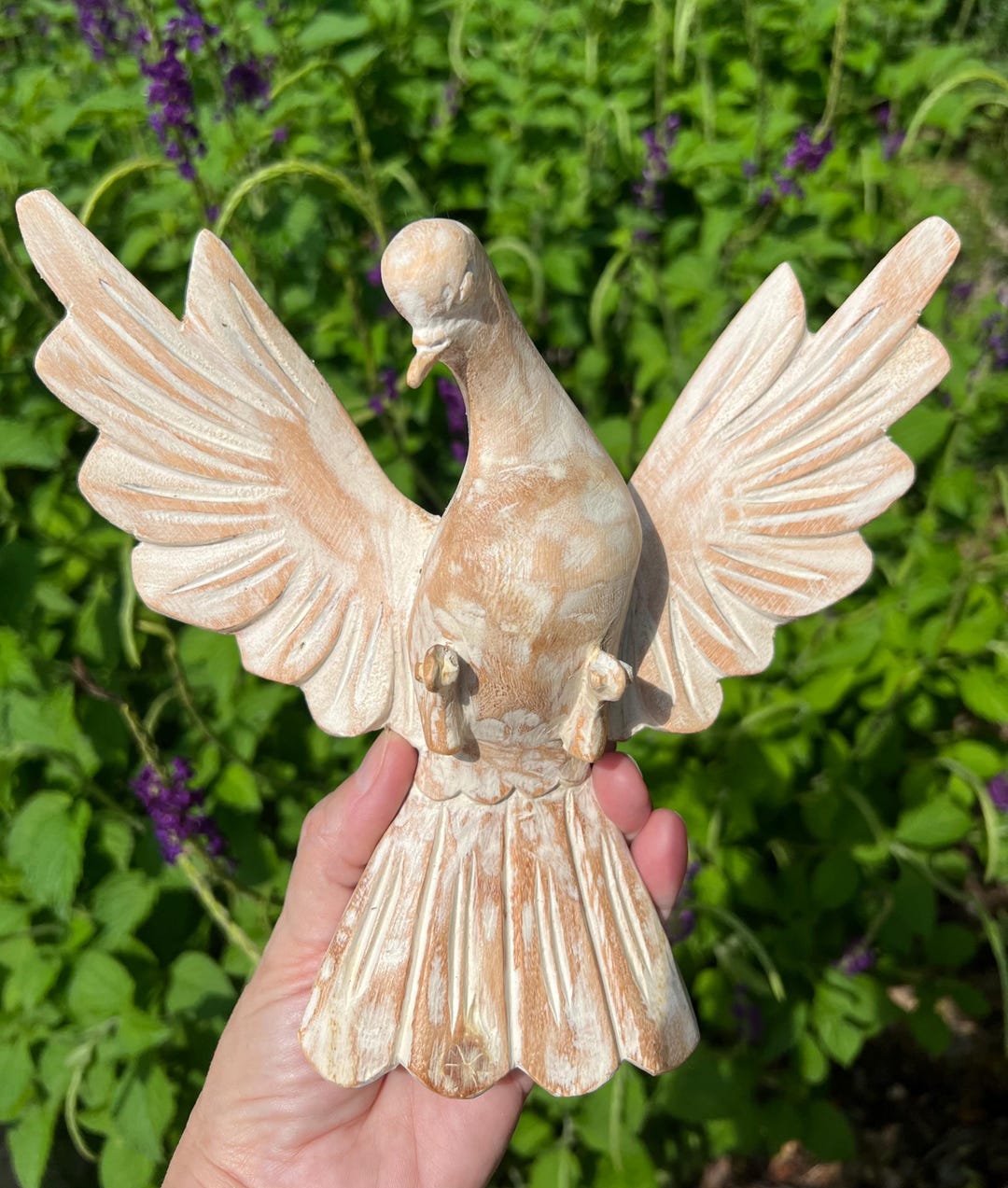 Hand-carved Holy Spirit Wood Sculpture: Religious Home Decor - Etsy