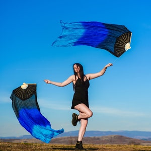 Silk Fan Poi: Belly Dance Veil - 1.5m - US Shipping and Import Tax ...