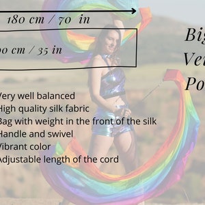 Flag Poi - Silk Veil Poi for Spinning Pair - Etsy