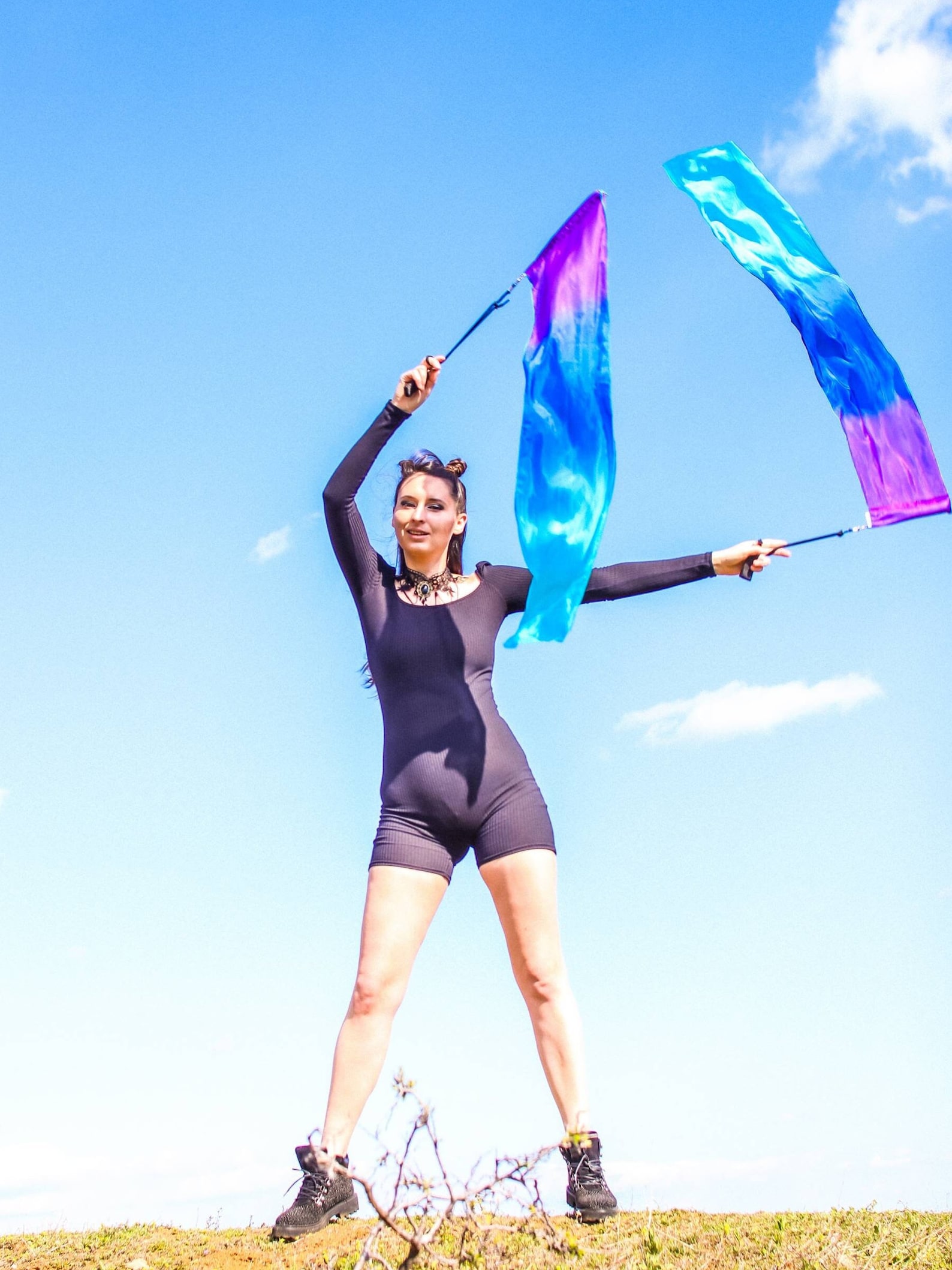 Pair Silk Flag Poi FREE SHIPPING - Etsy UK