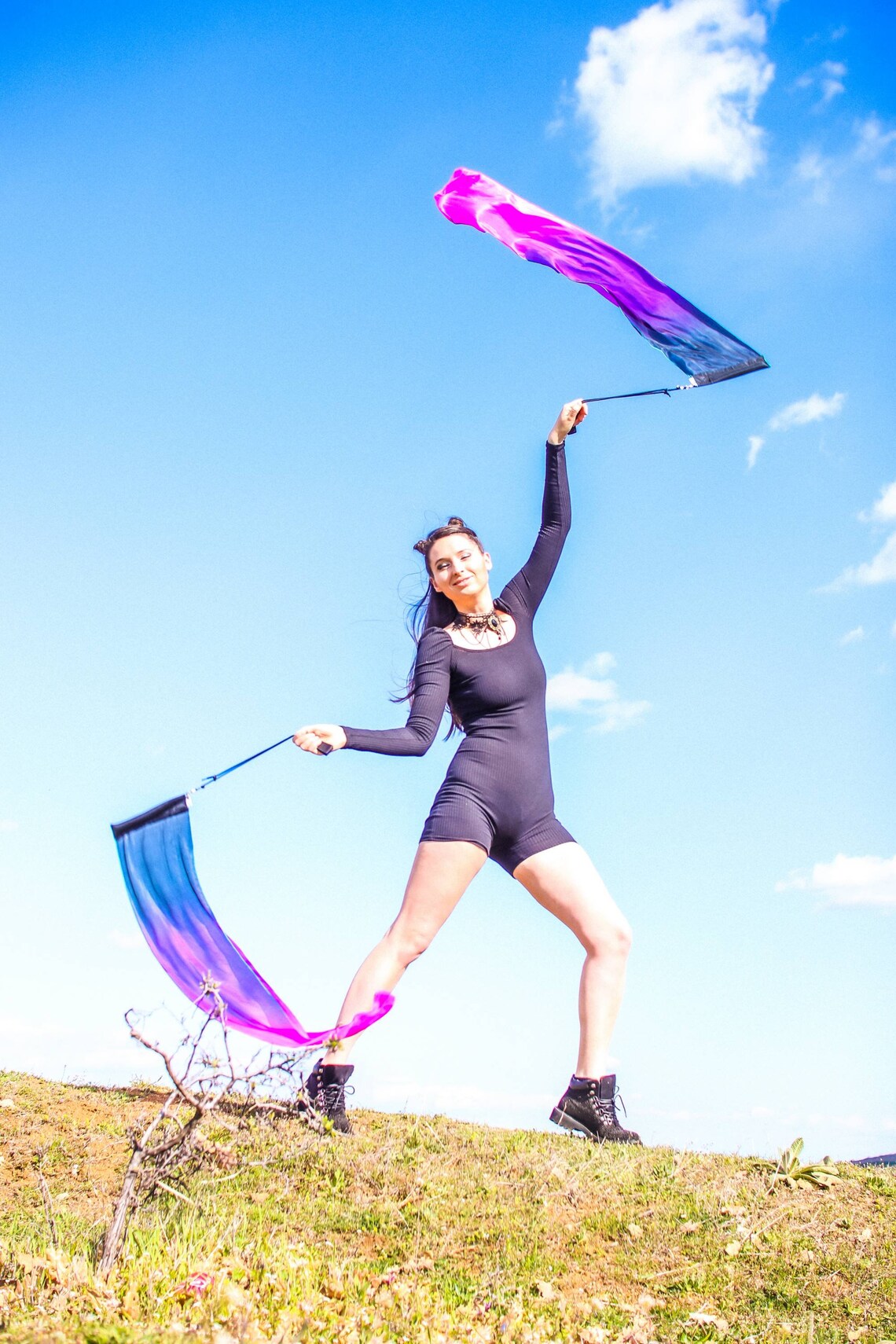 Pair Silk Flag Poi FREE SHIPPING - Etsy