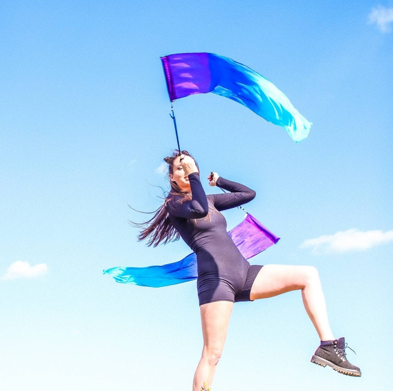 Pair Silk Flag Poi FREE SHIPPING | Etsy UK