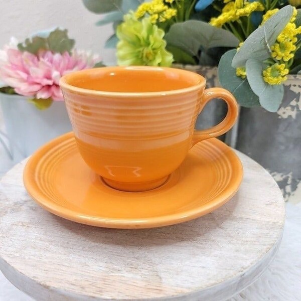 Orange Tea Cup - Etsy