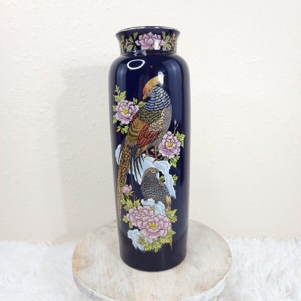 Pheasant Vase - Etsy