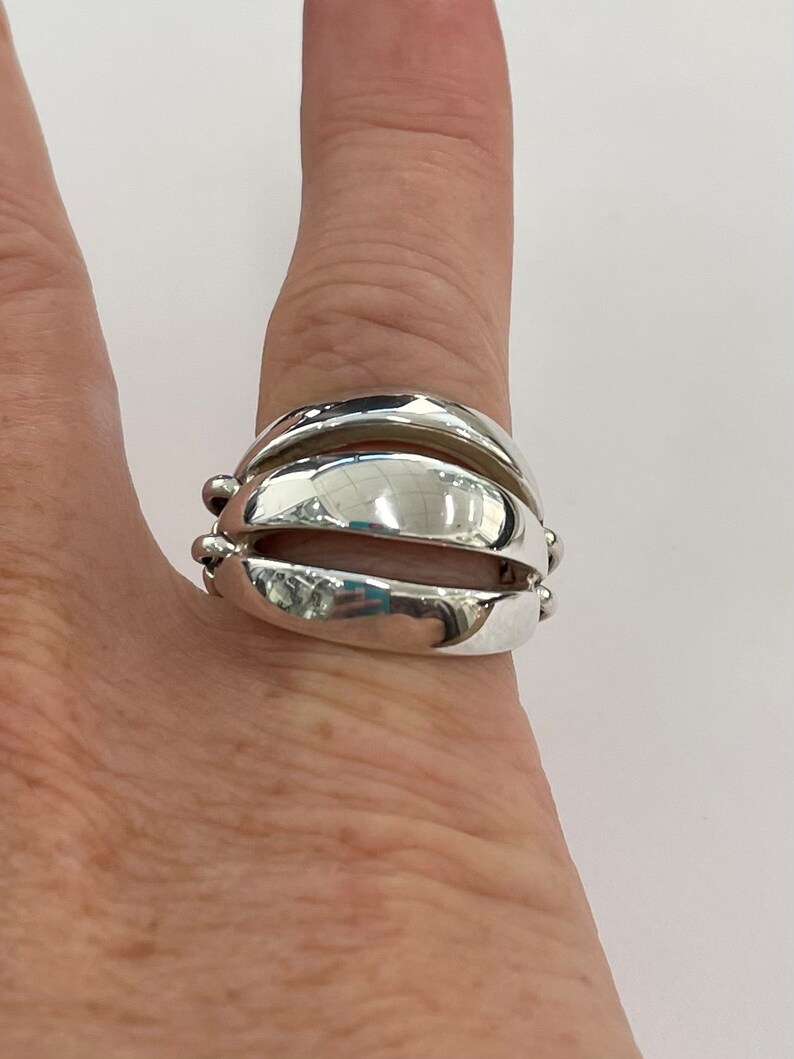 Sterling Silver melon Ring by Georg Jensen, Design No 427 - Etsy