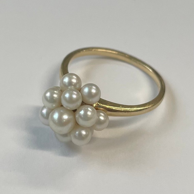 14k Pearl Ring - Etsy