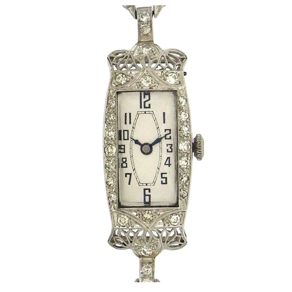 Edwardian Lacy Filigree Platinum and Diamond Ladies Wrist Watch - Etsy